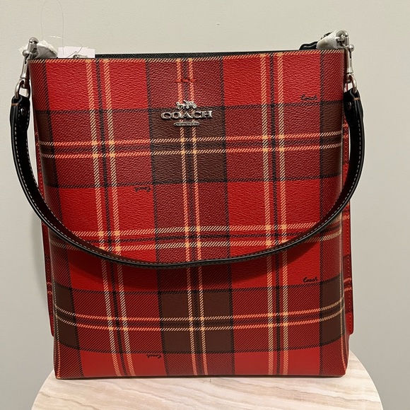 Coach | Bags | Coach Mollie Bucket Bag With Tartan Plaid Print | Poshmark